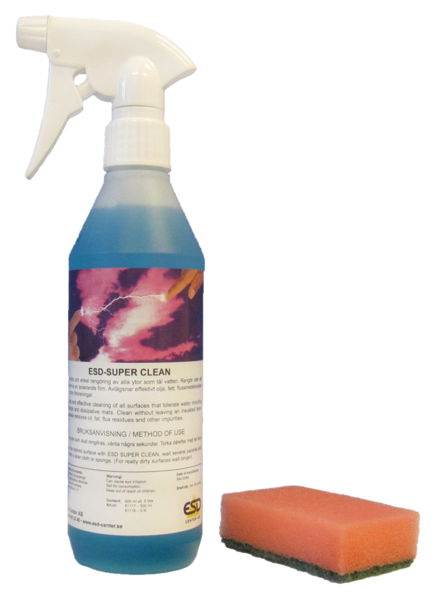 Rensemiddel 0,5L For Esd Bordmatter Med pumpe og svamp - EM Agenturer AS