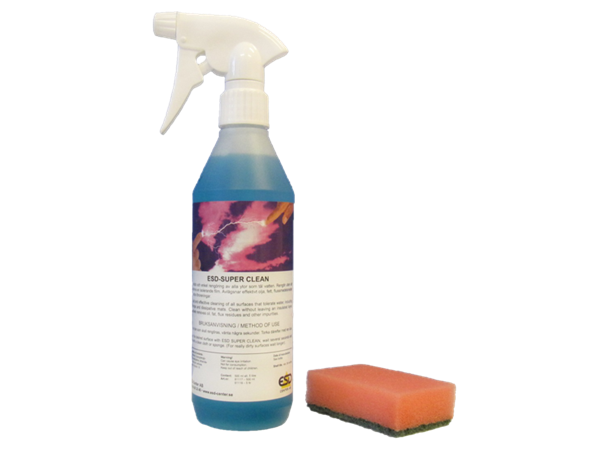 Rensemiddel 0,5L For Esd Bordmatter Med pumpe og svamp - EM Agenturer AS